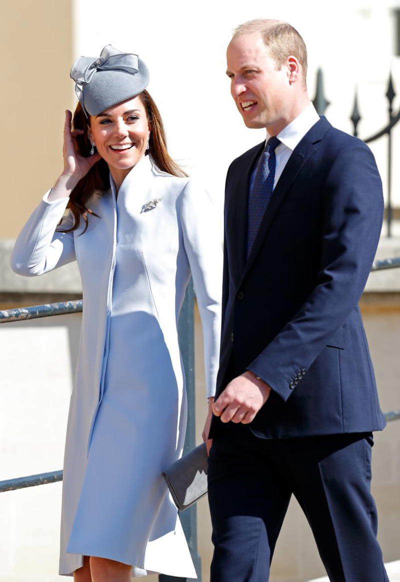 Princess Kate makes her Easter entrance in heavenly Self-Portrait dress ...